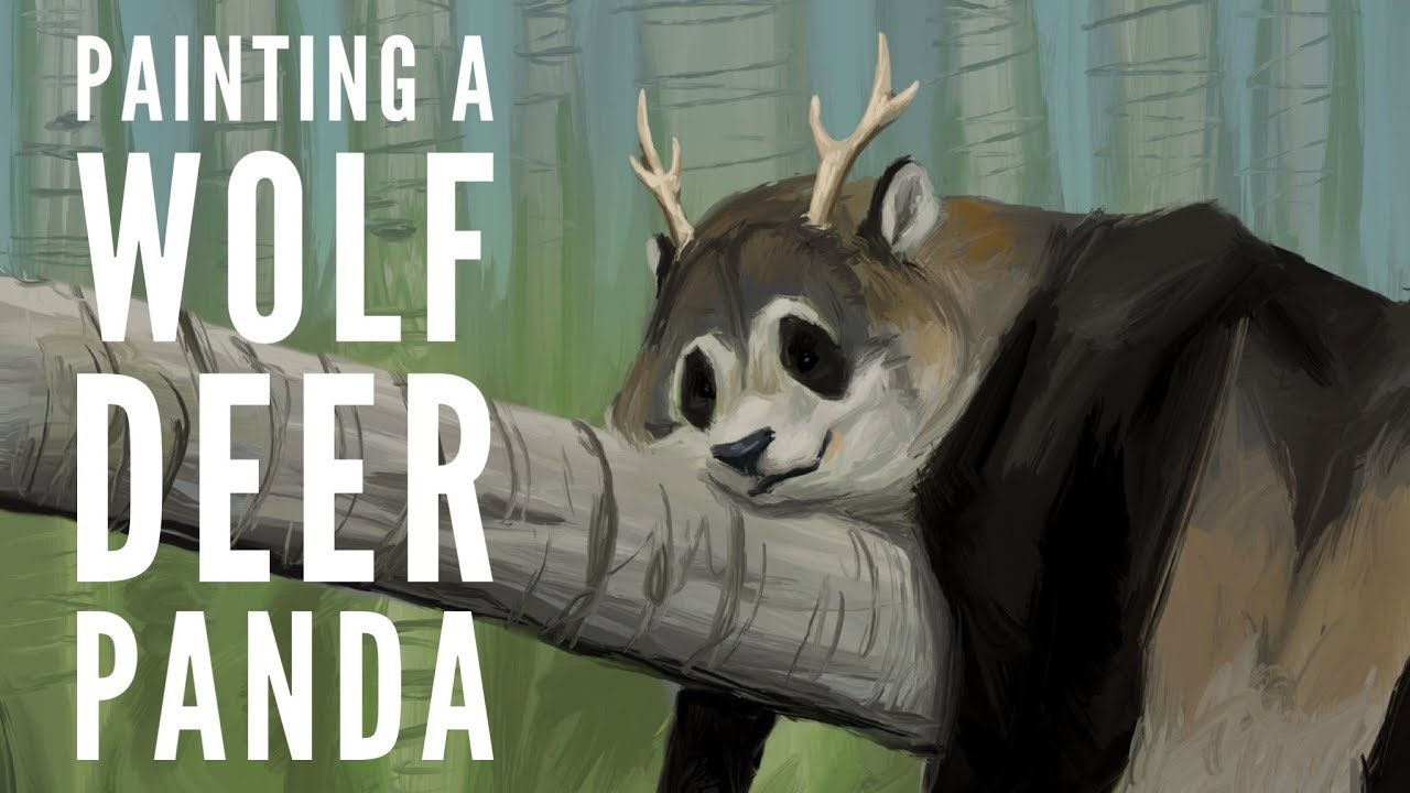 Painting a Deer, Wolf, Panda, Hybrid - YouTube