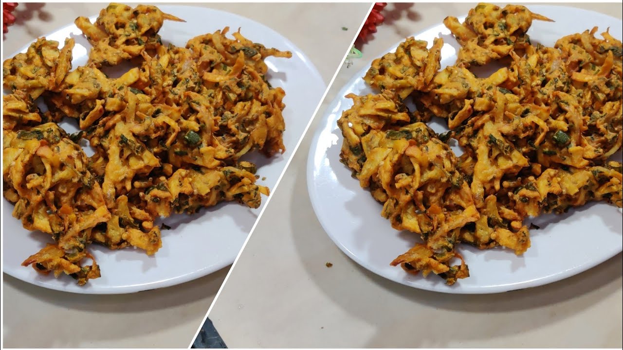 Extra Crispy Aloo Palak Aur Pyaz Ka Pakoda Recipe By Ayesha ka kitchen ...