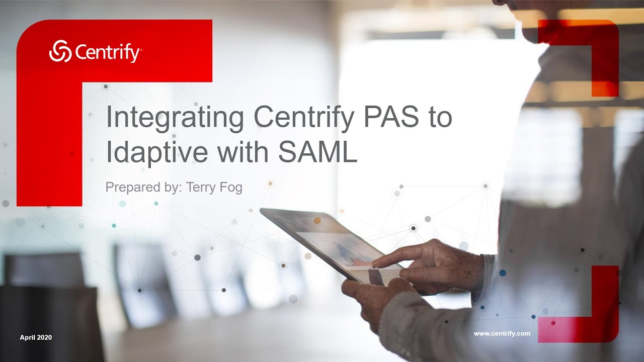 Integrating Centrify PAS to Idaptive with SAML (2020) - YouTube