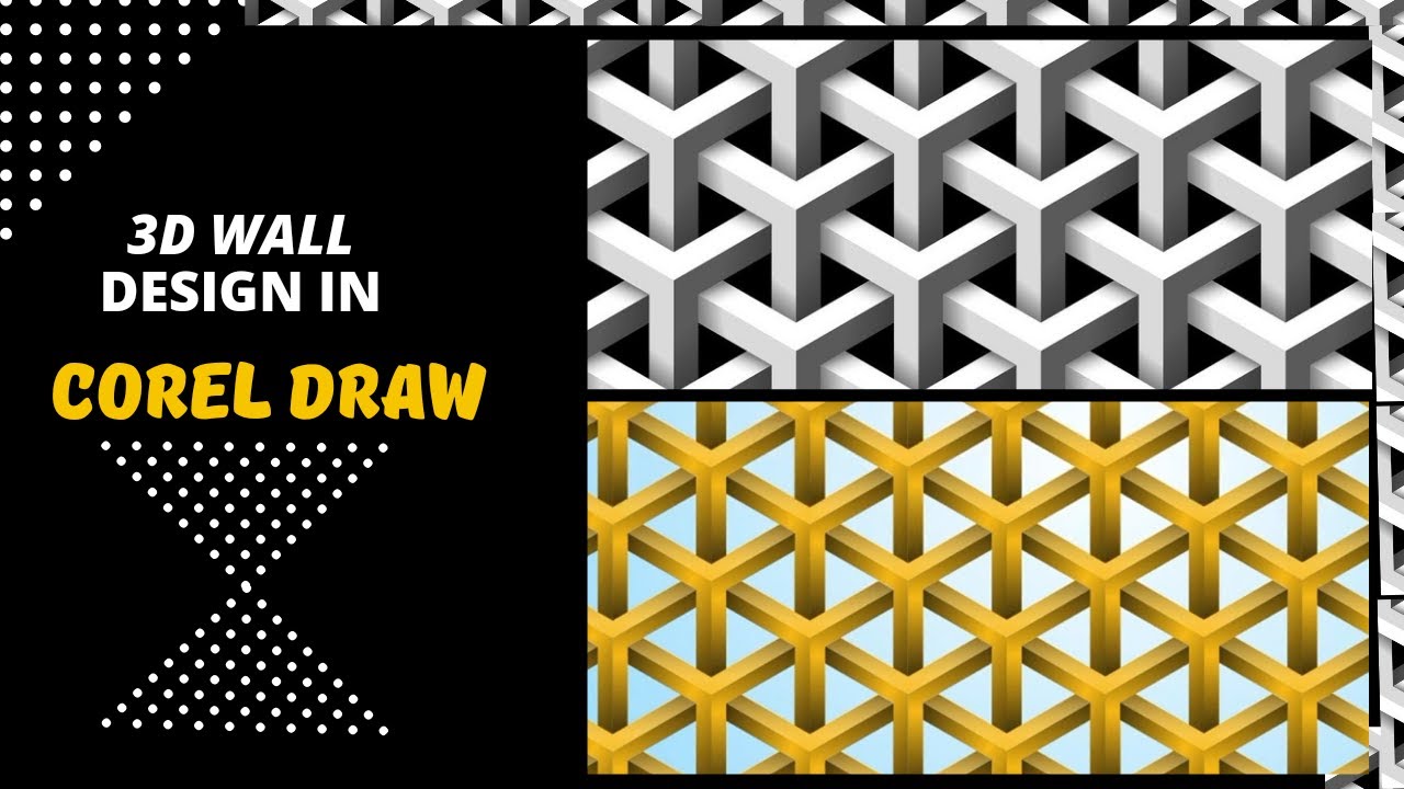 Amazing 3D Wall Design - Corel draw graphic Designing - 3D Graphic ...