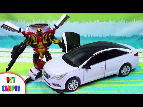 Hello Carbot Sonata Ati Car to Robot | 헬로카봇 쏘나타 아티 | Transformers | ToysReview ToyCampus