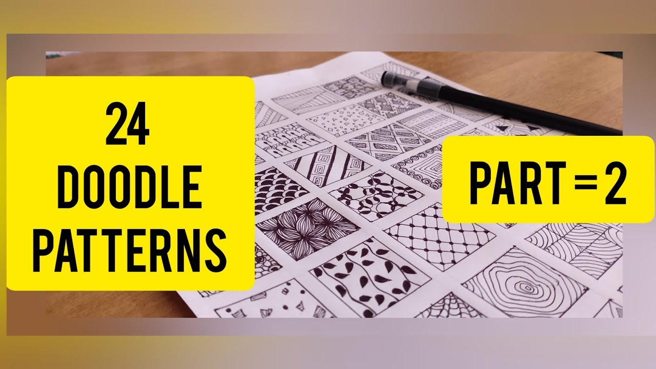 24 Doodle Patterns || How to Draw Doodle Art || Part - 2 || Sunanda's ...