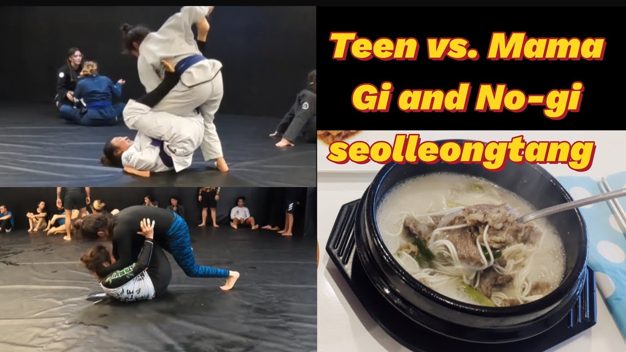 Teen vs. Mama gi and no-gi rolling. - YouTube