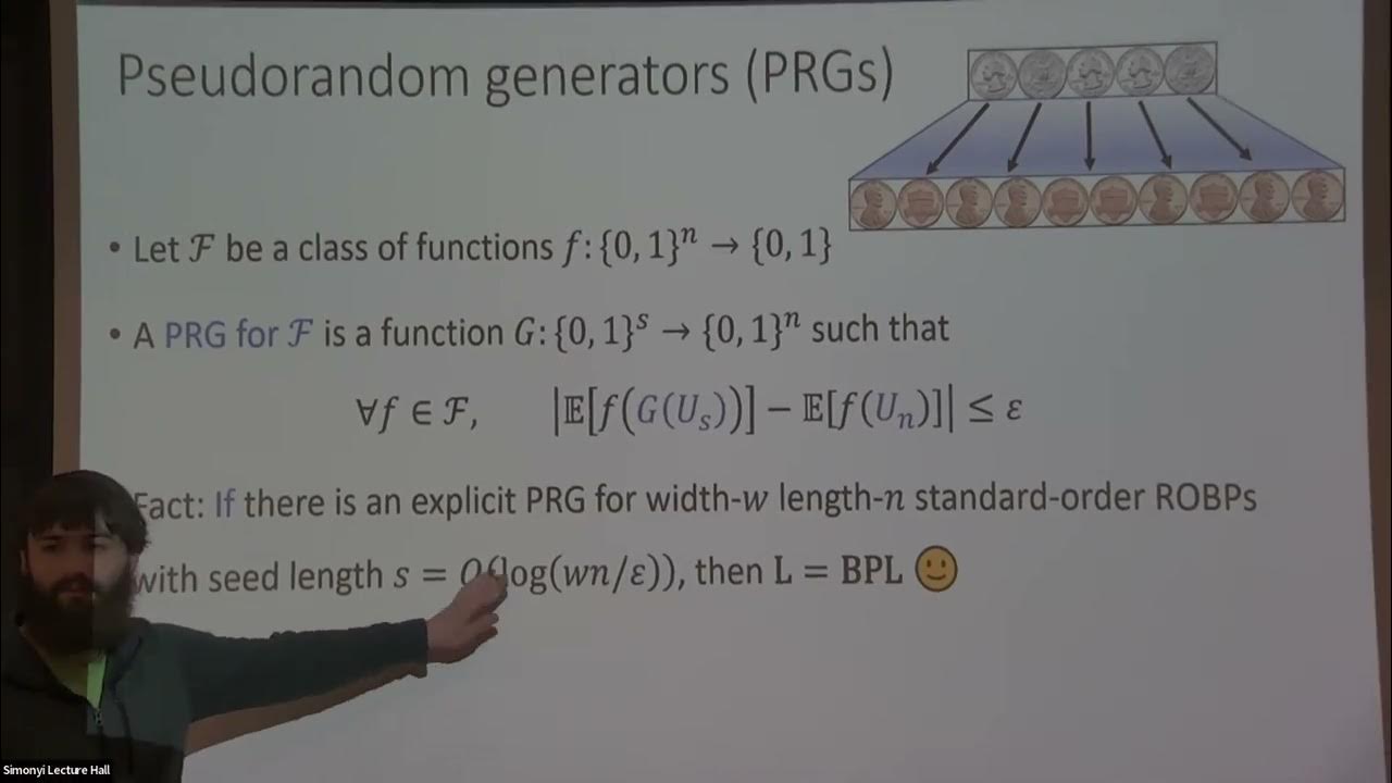 Recent Progress on Derandomizing Space-Bounded Computation - William Hoza - YouTube