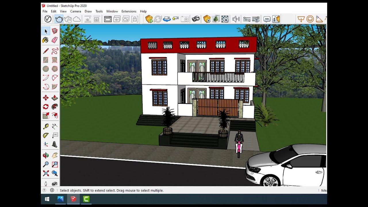 Sketchup 2020 Building | Google Sketchup Pro | sketchup 3d modeling ...