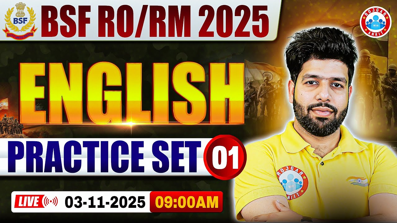 BSF RO/RM English Class | BSF English Practice Set #01 | BSF RO/RM ...