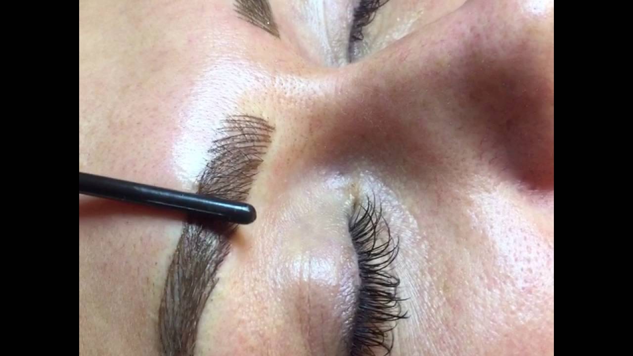 Microblading eyebrows - YouTube