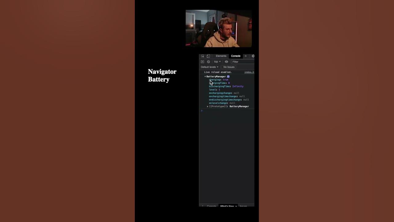 Navigator Get Battery En Js Developpementweb Freelance Webdev Webdev Htmlcsscode