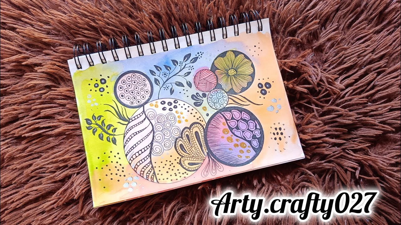 Creative watercolor zentangle Art | How to draw Amazing watercolor zentangle design | Art ...