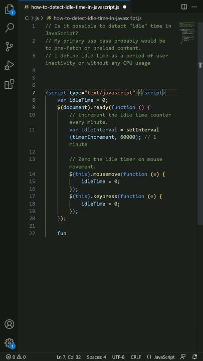 How To Detect Idle Time In Javascript Youtube