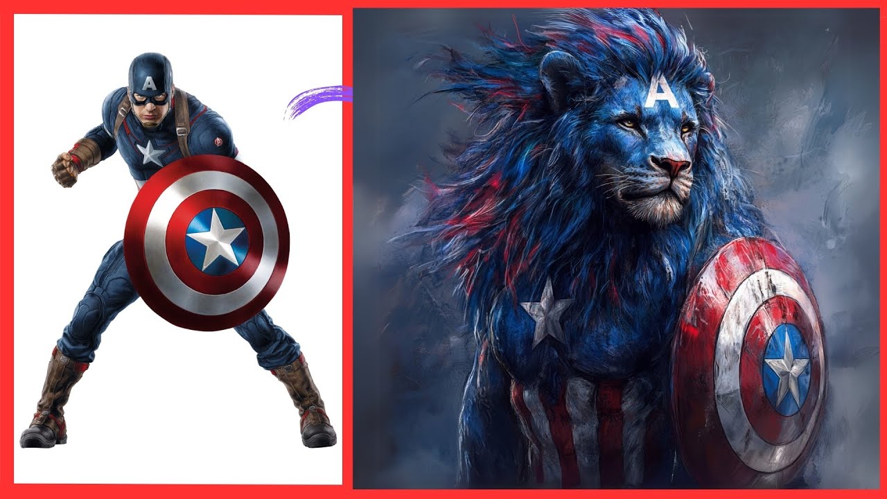 AVENGERS BUT LION 🦁 VENGERS 🔥 PART II (Marvel & DC All Superheroes ...