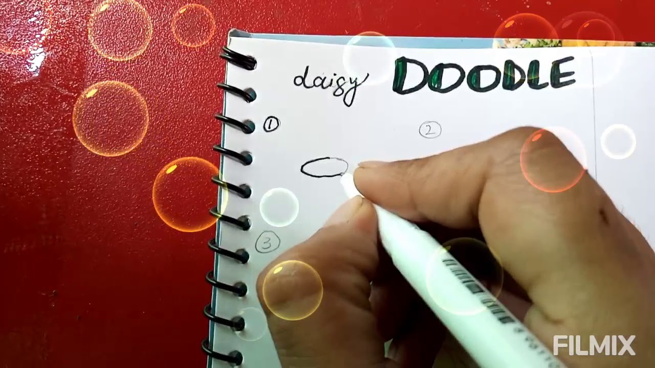 Easiest way to doodle daisy flower in just 4 minutes..🌼🌼 - YouTube