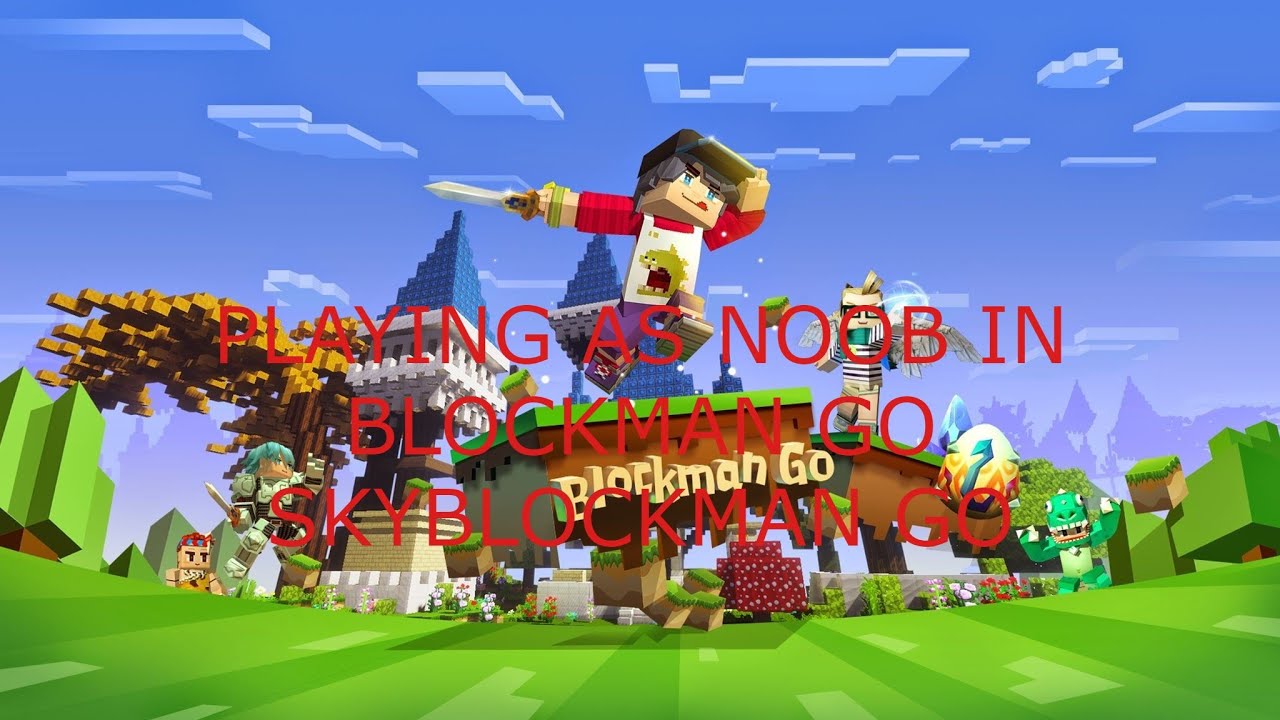 Playing as a NOOB in blockman go SKYBLOCK!!! - YouTube