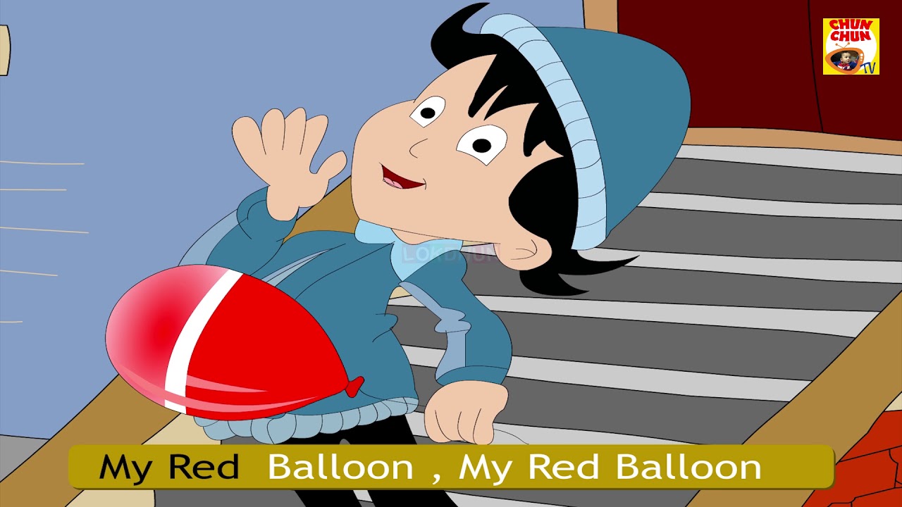 My Red Balloon Rhyme With Lyrics | English Rhymes for Babies | Kids ...