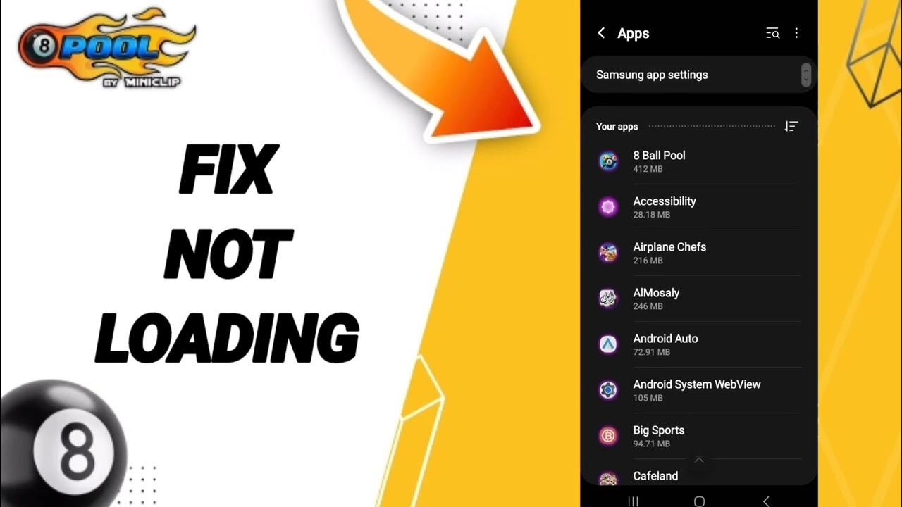 How To Fix Not Loading On 8 Ball Pool App - YouTube