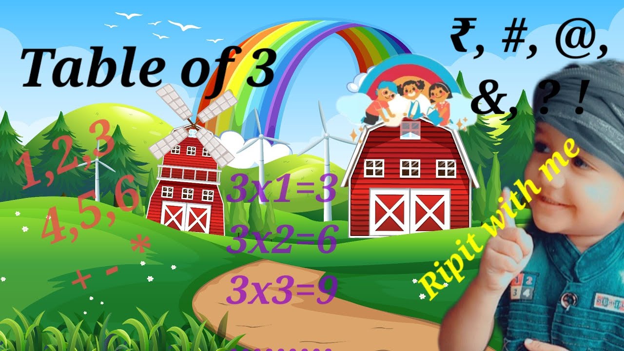 3 ka table / table of 3/ remember this & write - YouTube