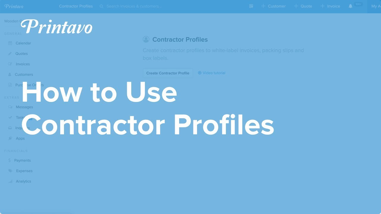 Using Contractor Profiles in Printavo - YouTube