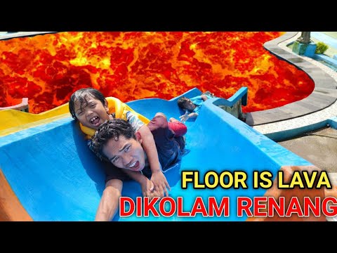 TANTANGAN EKSTREM THE FLOOR IS LAVA DIKOLAM RENANG / 24 JAM PRANK LUCU DIDALAM AIR! | Mikael TubeHD