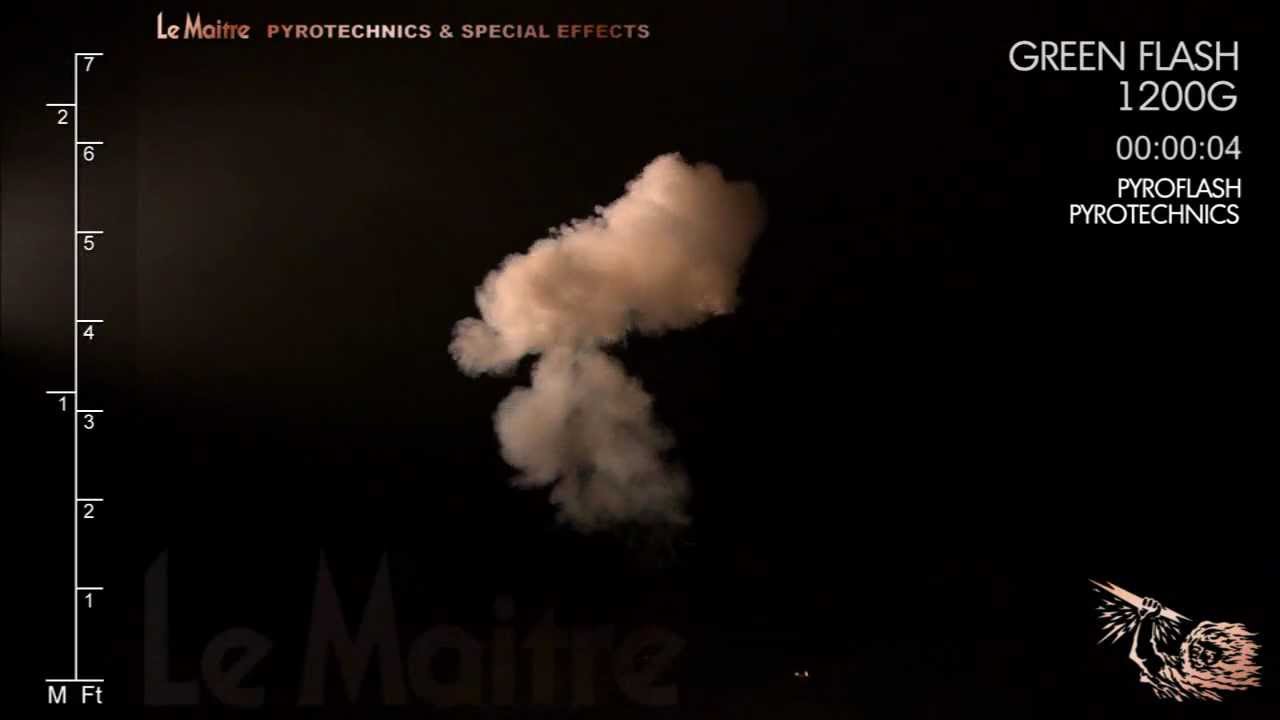 1200G Pyroflash - Theatrical Flash - Green - YouTube