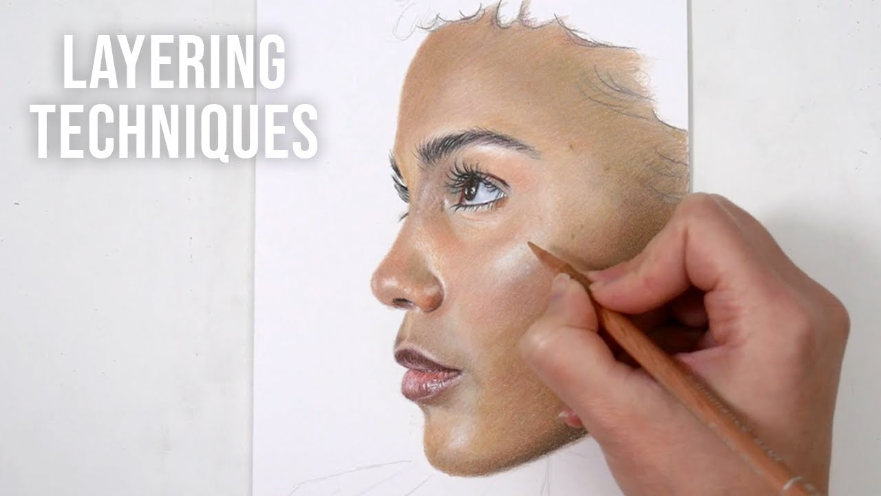 How to Draw Realistic Skin with Colored Pencils - Step by Step - YouTube