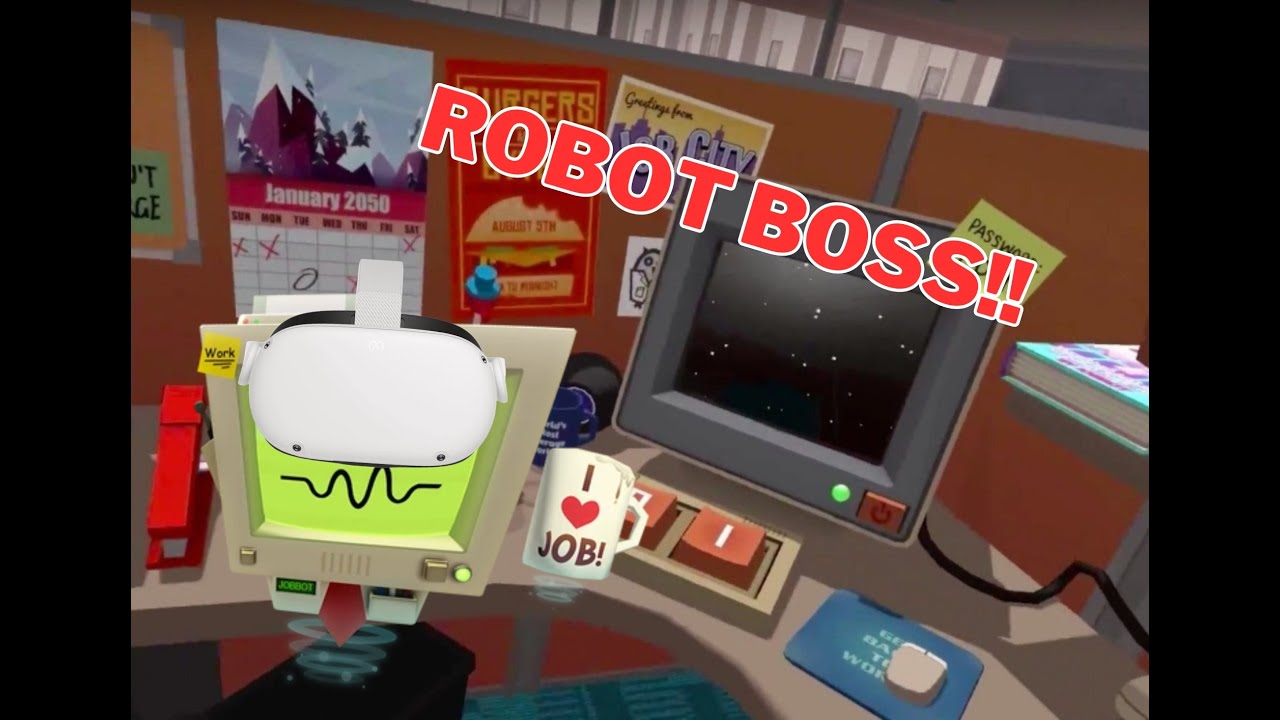 Working a desk job WITH ROBOTS!!! (Job Simulator VR) PT 1 - YouTube
