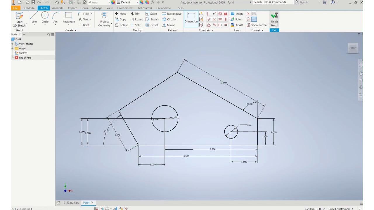 Inventor demo Video 5 Sketching Tools - YouTube