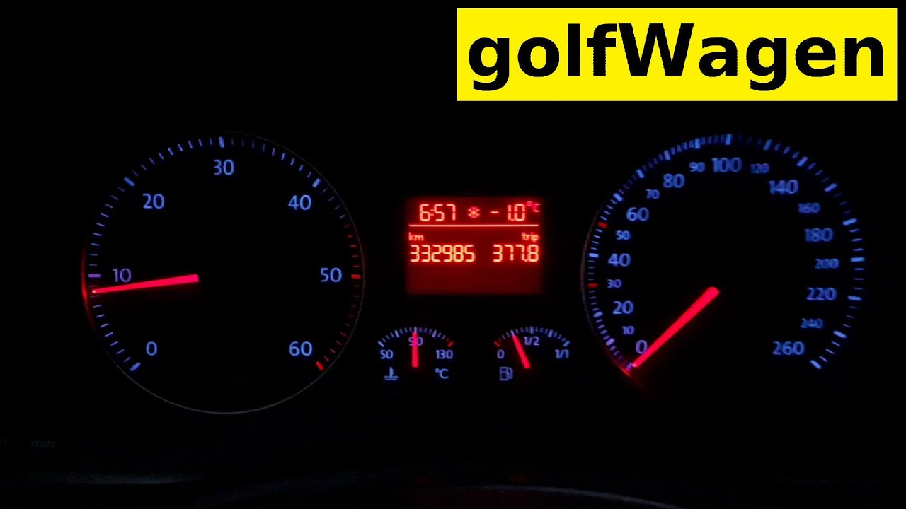 VW Golf 5 quick check of the actual relevant coolant temperature water ...