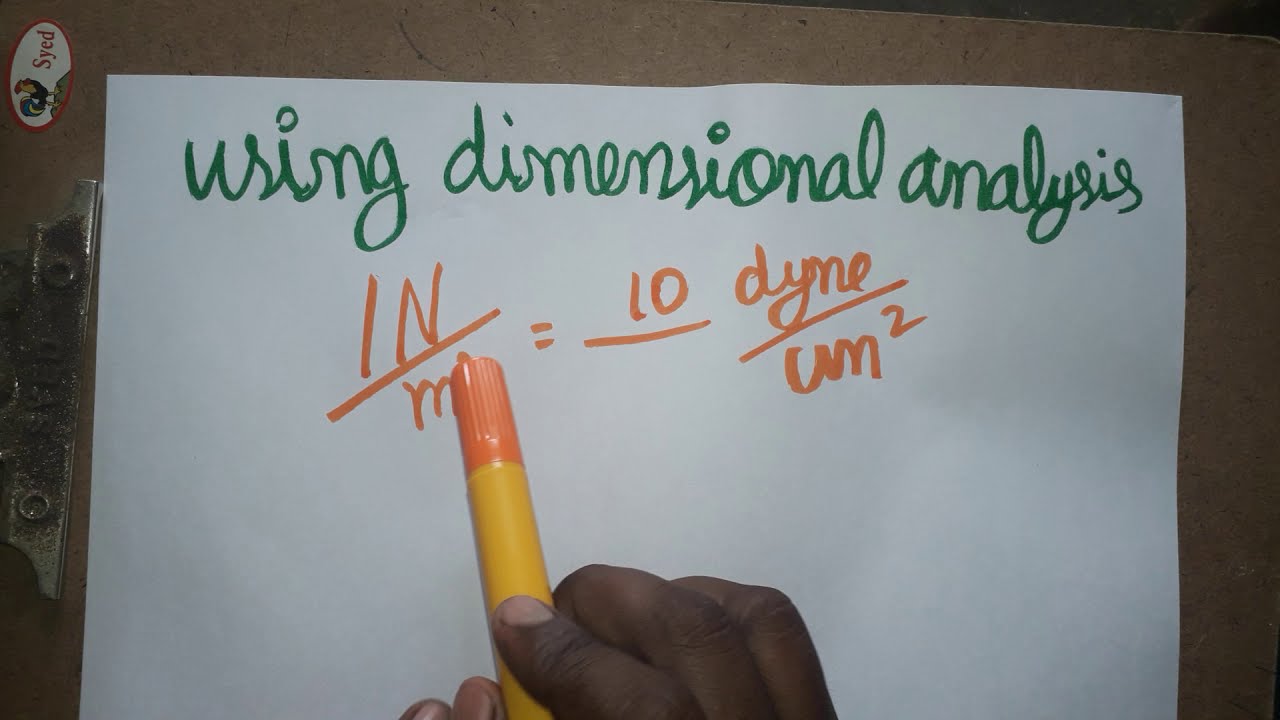 Using Dimensional Analysis Convert N m2 To Dyne cm2 YouTube Using Dimensional Analysis Convert N m2 To Dyne cm2 YouTube