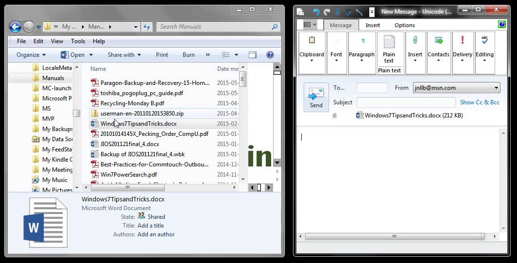 Windows Live Mail Attachments - YouTube