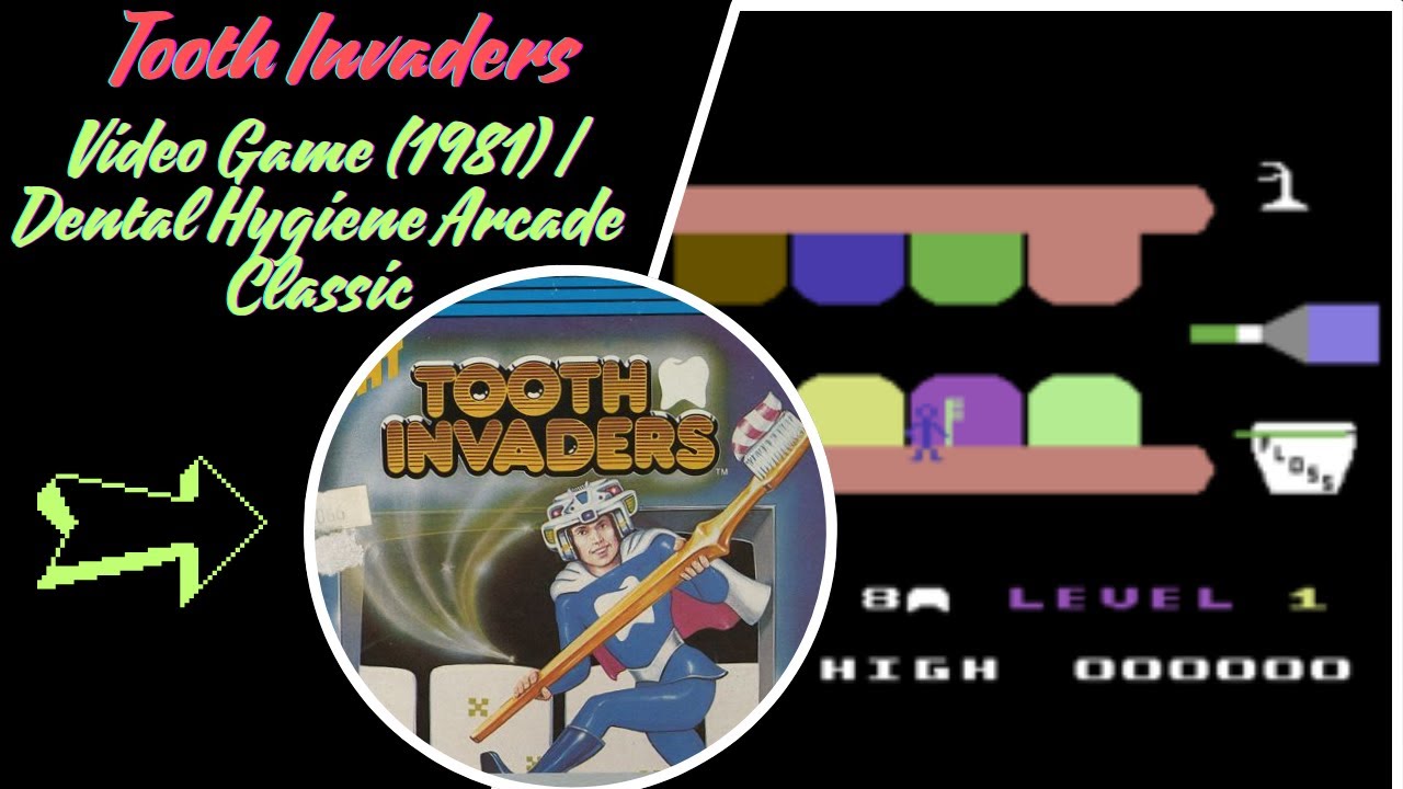 Tooth Invaders - Video Game (1981) | Dental Hygiene Arcade Classic ...