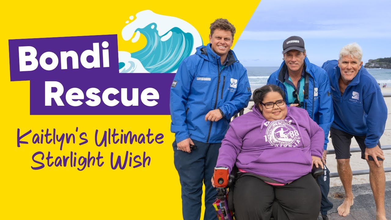 Bondi Rescue Turns Kaitlyn's Starlight Wish Into Reality! - YouTube