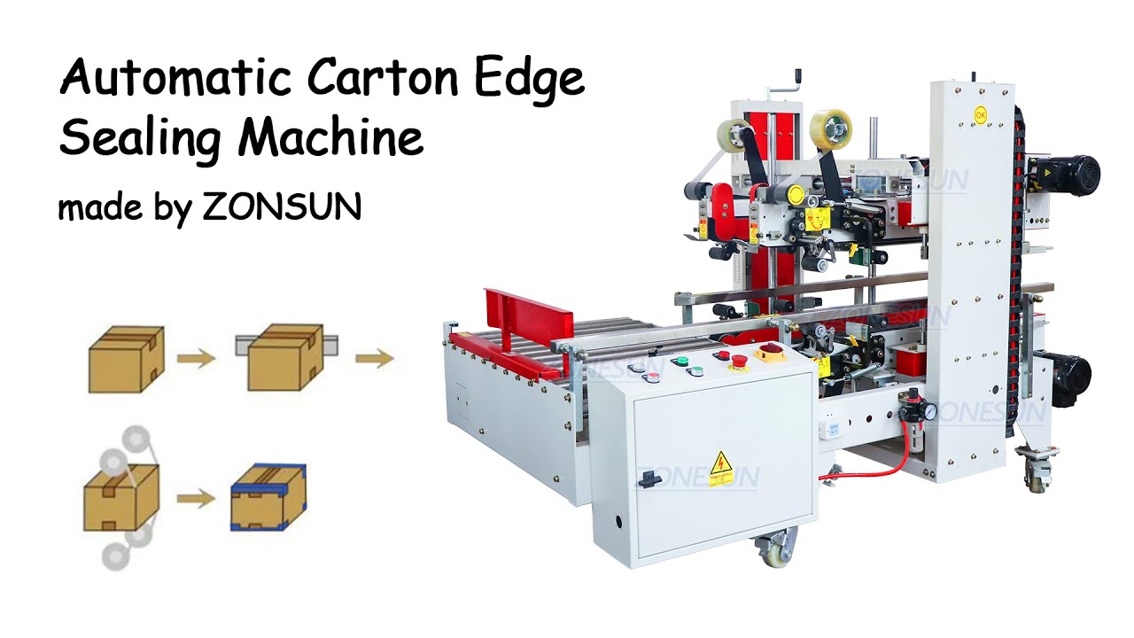 How To Use The Automatic Carton Edge Sealing Machine - YouTube