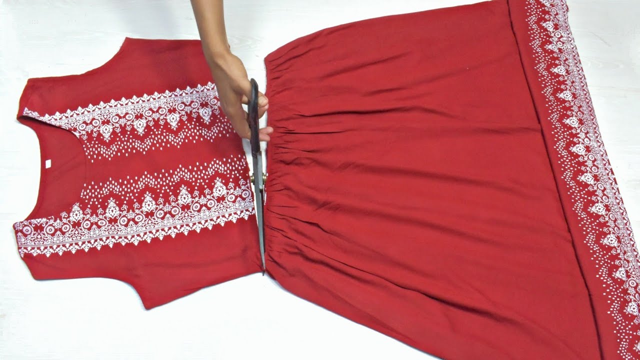 DIY Amazing Transformation of an Old Frock ll Try it now ll 😍 - YouTube