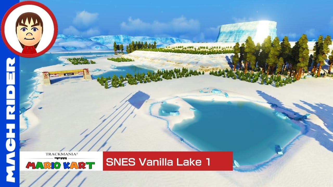 Mario Kart TrackMania- SNES Vanilla Lake 1 - YouTube
