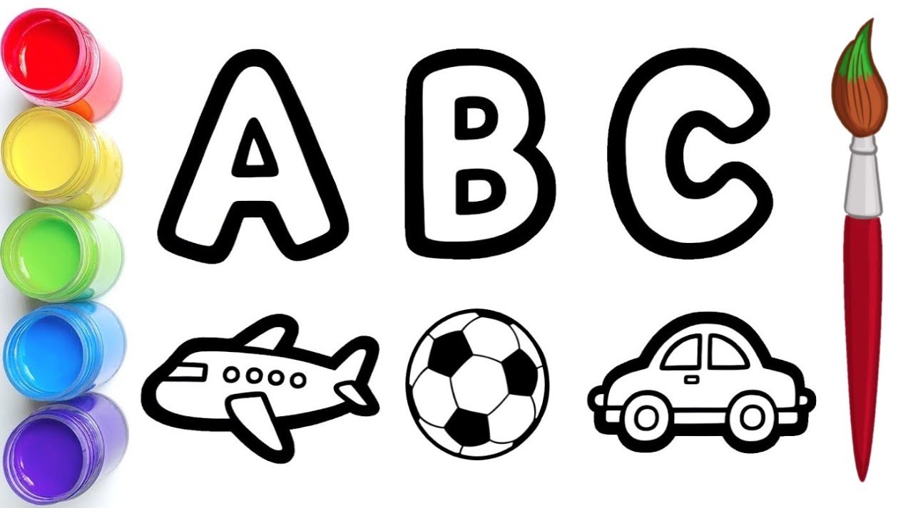 ABC Drawing | A For Apple B For Ball | ABC Alphabet - YouTube