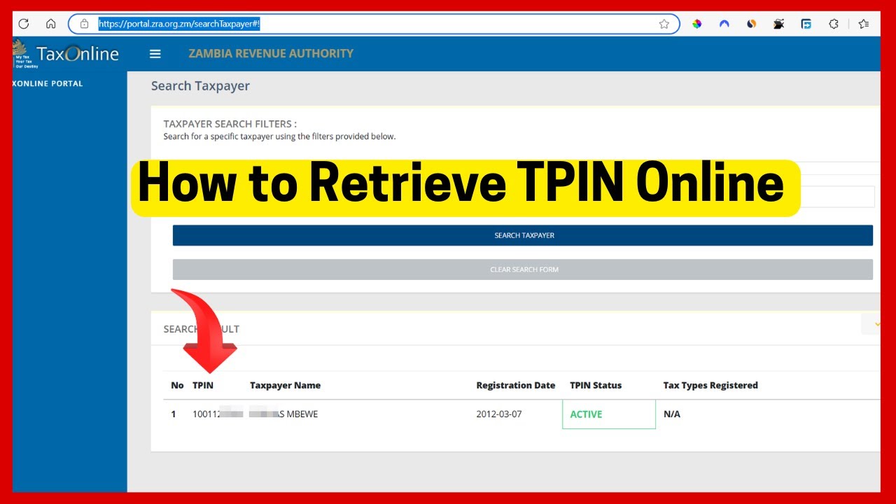 How to Retrieve Your TPIN Number online (2025) - Full Guide - YouTube