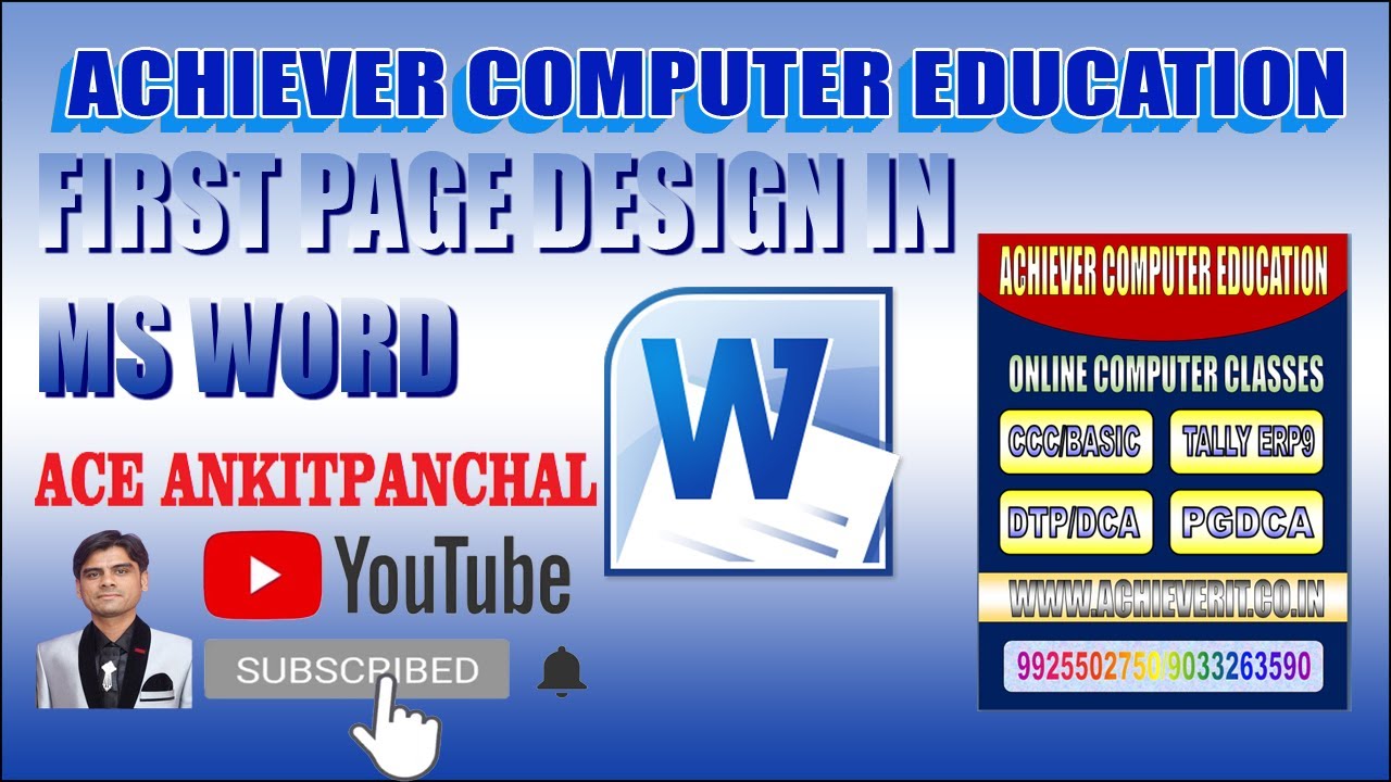First Page Design in English Ms Word | MARKETING PAMPLET IN MS WORD ...