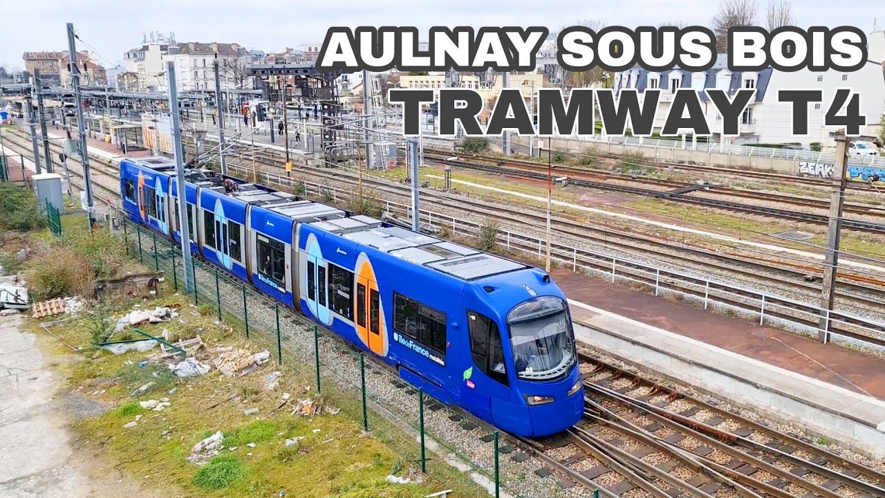 Paris Tram T4 Île-de-France tramway Line - YouTube