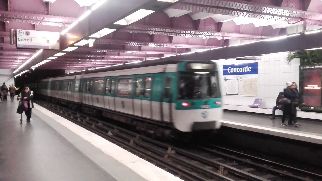 (PARIS) MF77 M8 - Concorde (RATP) - YouTube