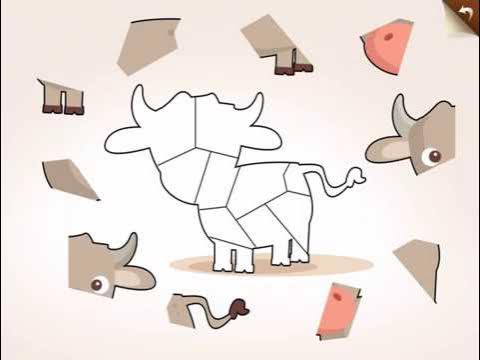 Puzzle Alphabet Animal Cow Learn And Play With Ipad App Kizzu For Kids ...