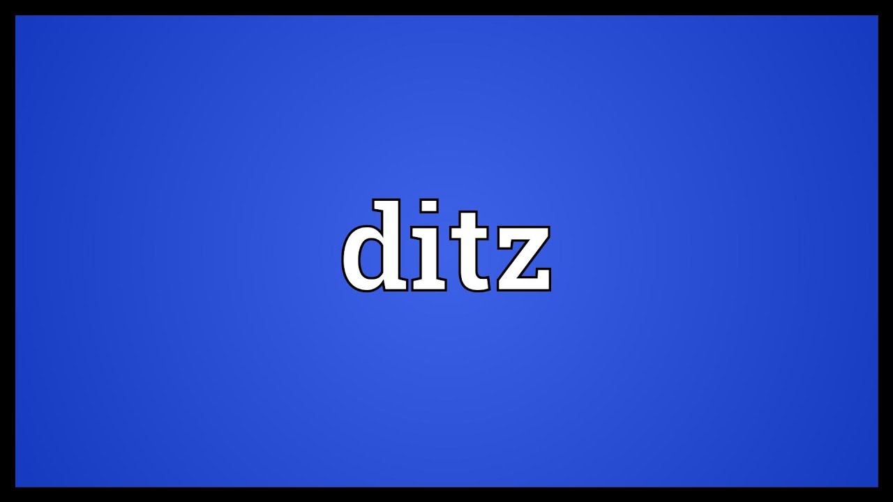 Ditz Meaning - YouTube