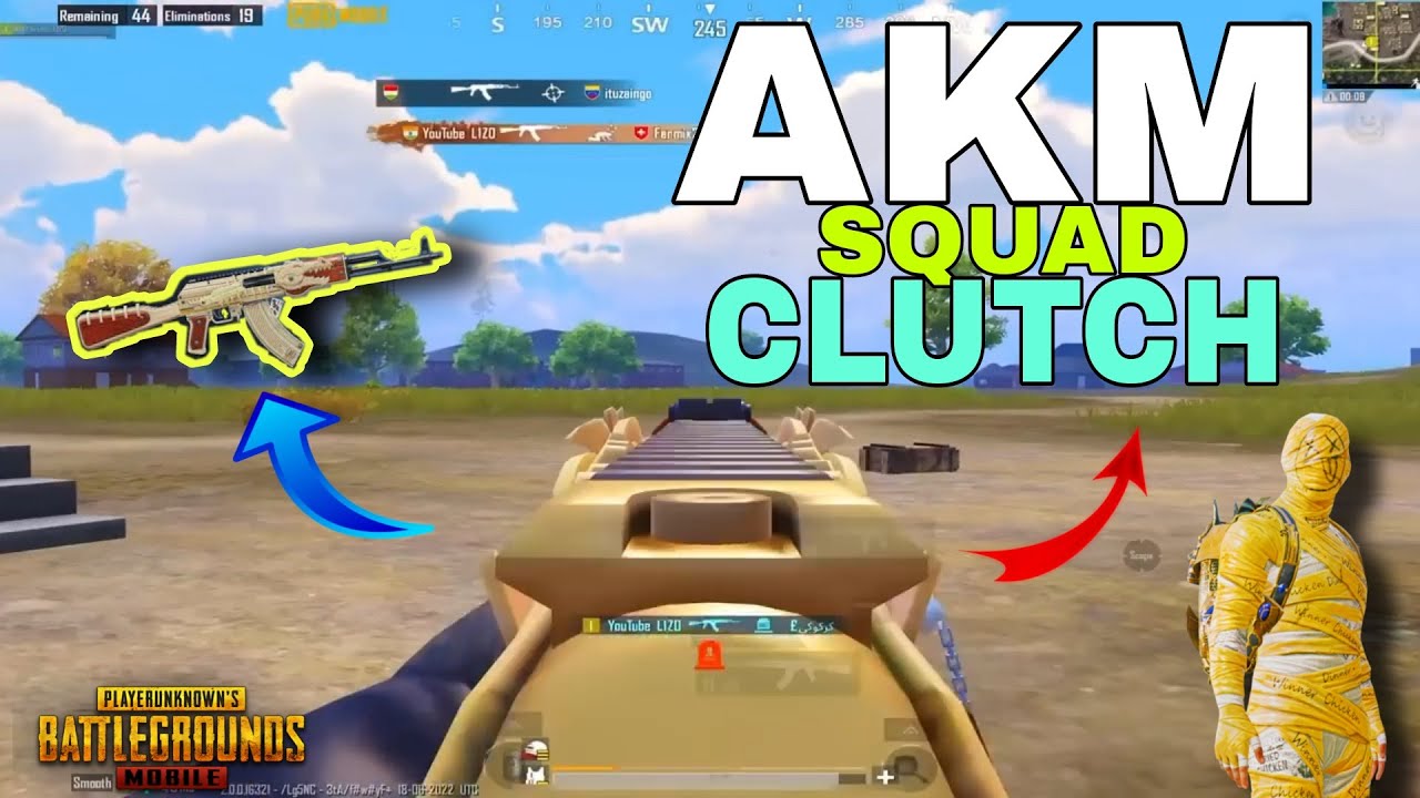 AKM SQUAD CLUTCH @Lizo pubg - YouTube