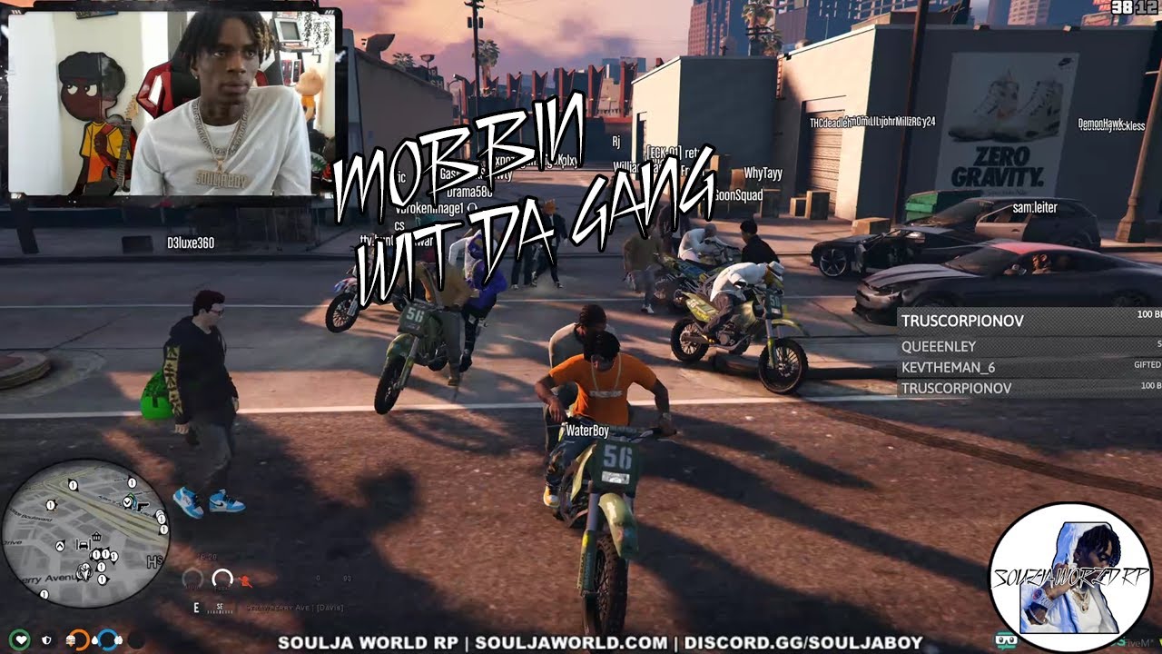 Soulja Boy: Soulja Mobbin Wit Da Gang 😈 | Soulja World RP - YouTube