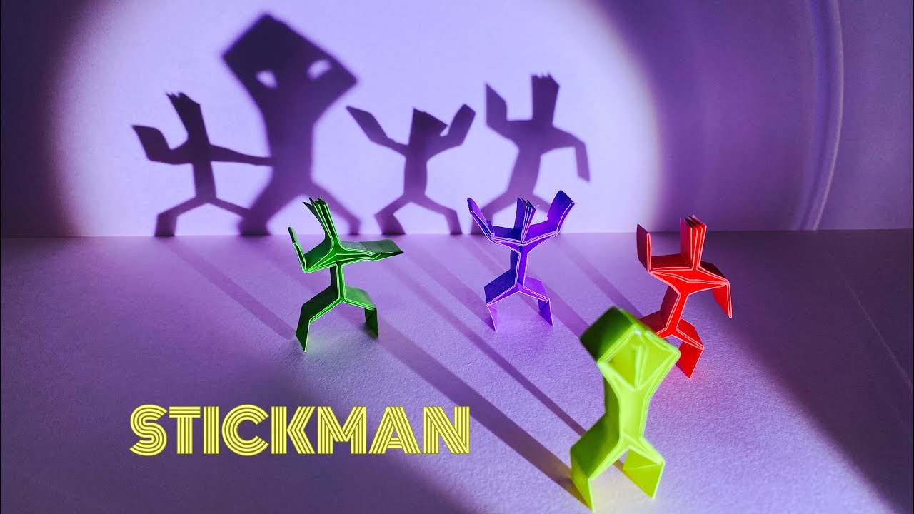 Origami Human | Origami Easy Stickman 摺紙 火柴人 紙人 - YouTube