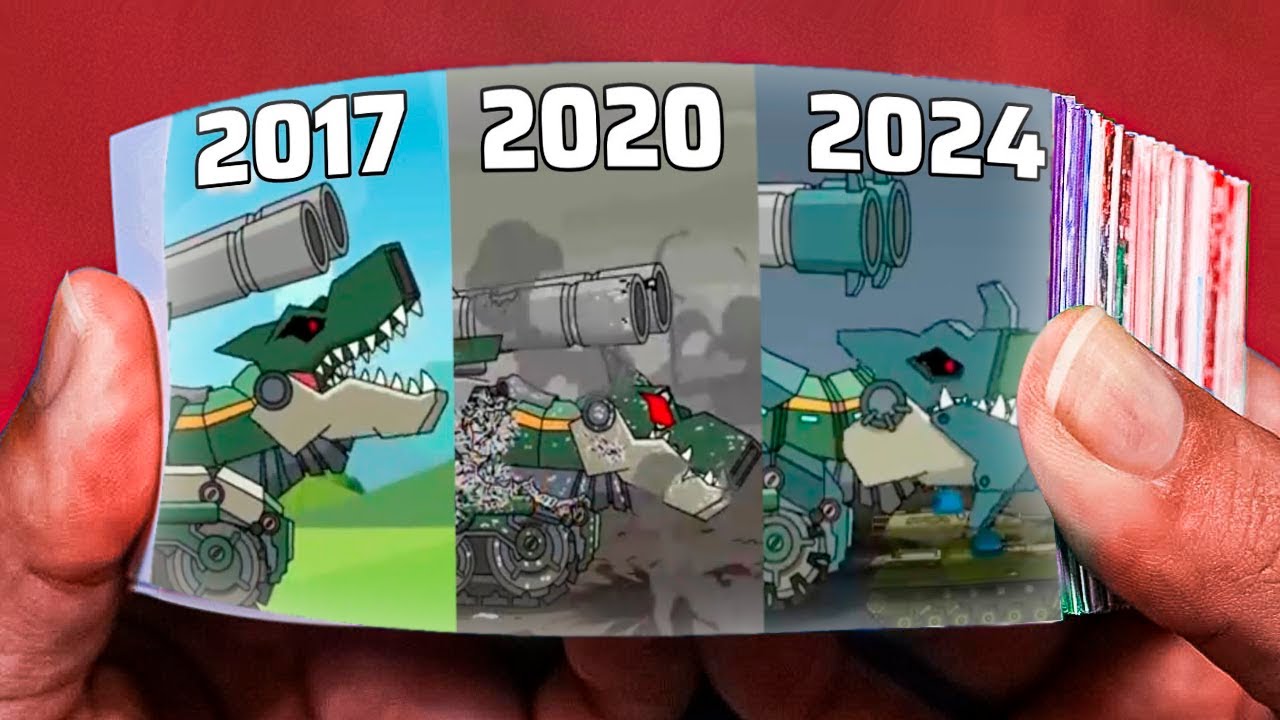 Evolution of Tankozila Flipbook Animation | Tank Cartoon - YouTube