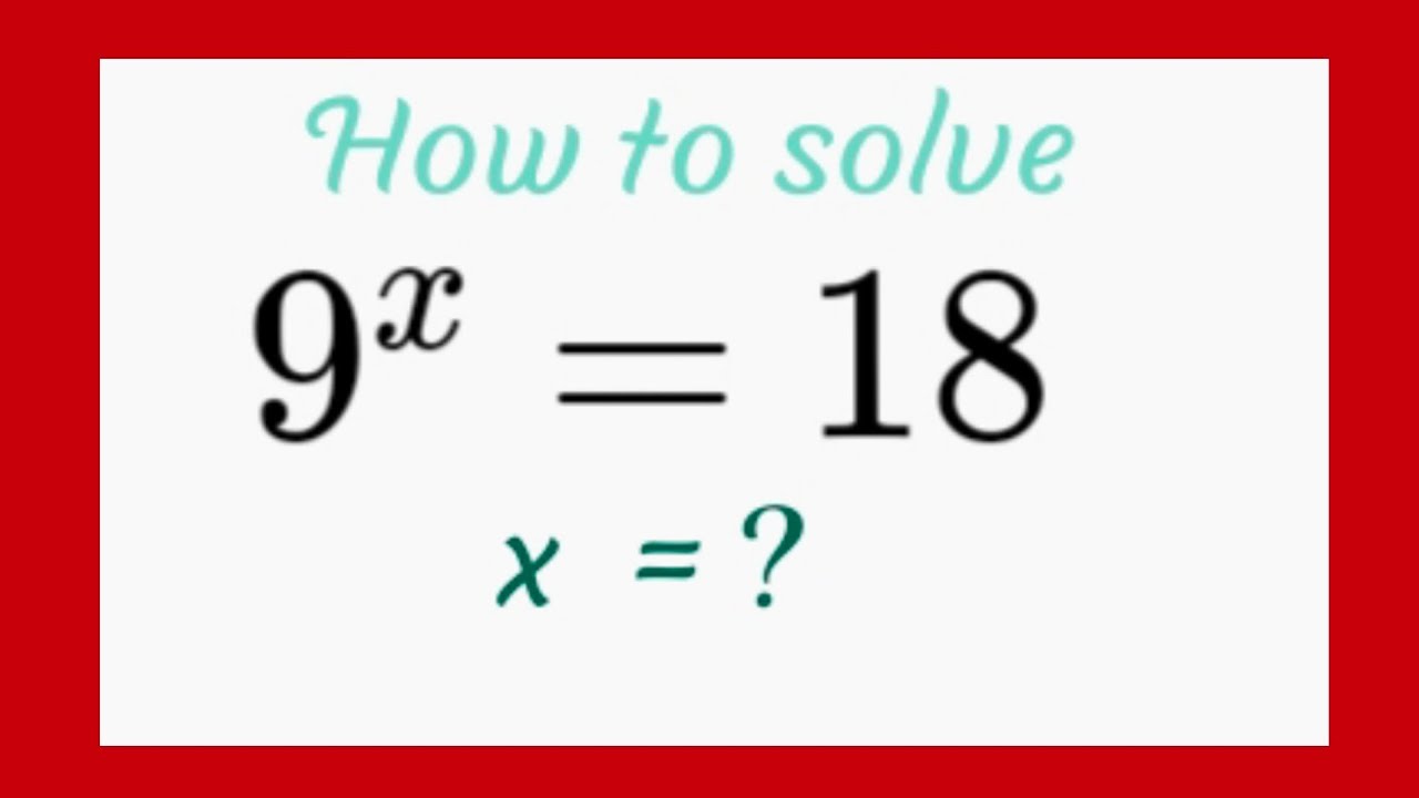 A nice exponential math problem | How to solve| Solution with easy ...