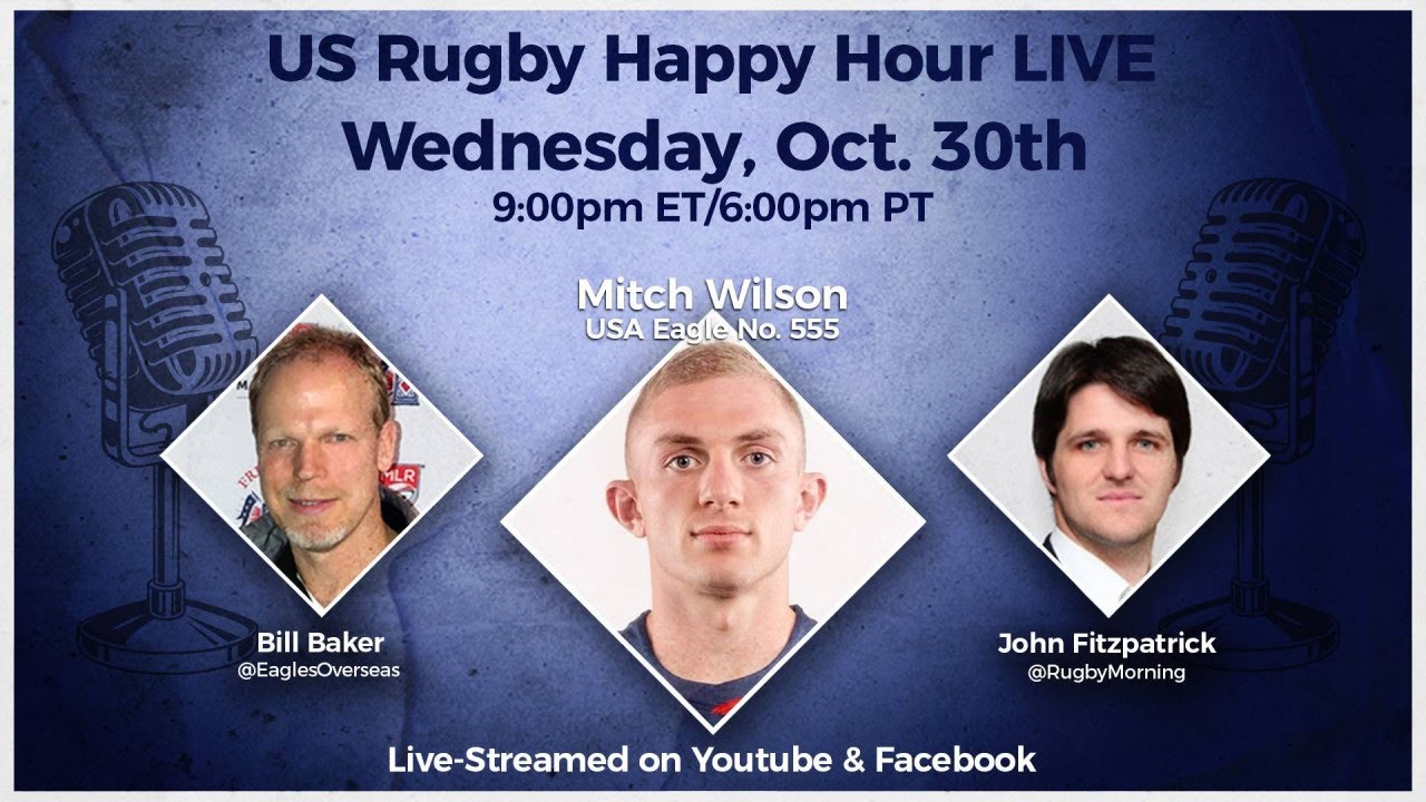 US Rugby Happy Hour LIVE, Eagle No. 555, Mitch Wilson - YouTube