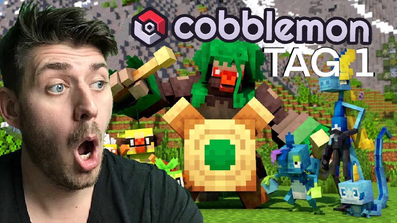 POKÉMON in MINECRAFT! 😍 - Cobblemon MOD Tag 1 - YouTube