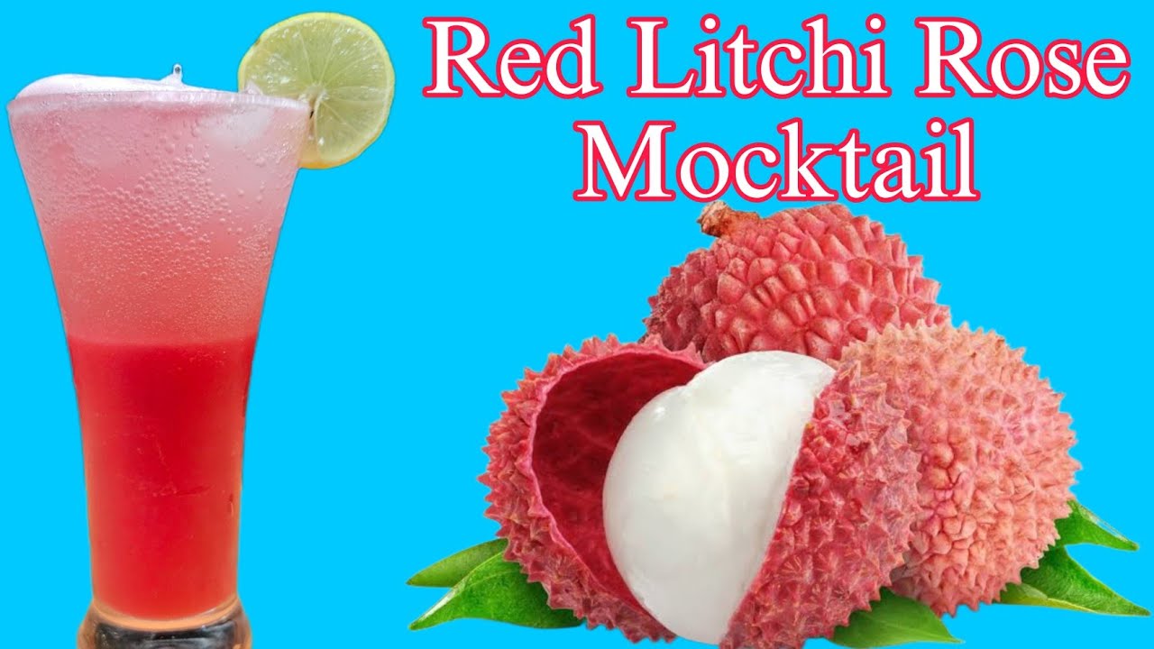 Red litchi rose mocktail || How to make mocktail || Easy to make || The ...