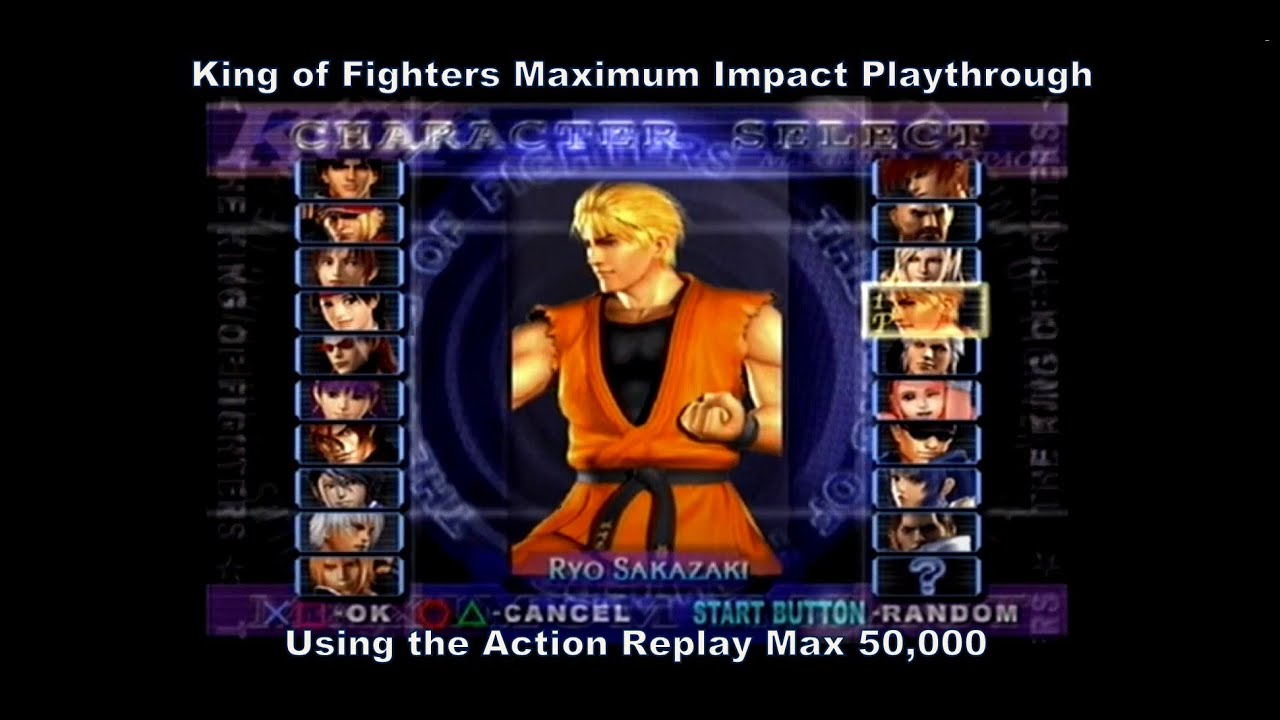 King of Fighters Maximum Impact Ryo Sakazaki Playthrough using the Ps2 ...